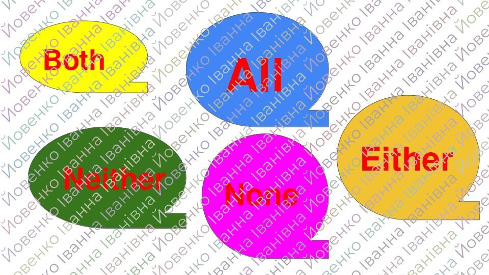 Презентація "Both, all, neither, none, either" | Презентація ...