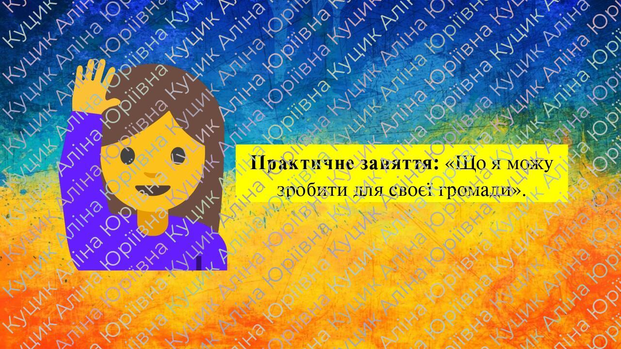 Що я можу зробити для своєї громади Презентація Громадянська освіта