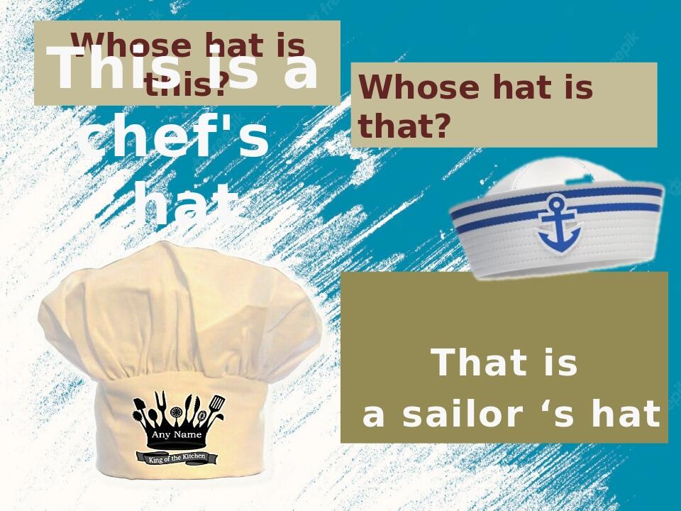 Презентація: "Whose hat is this/that?" | Презентація. Англійська мова