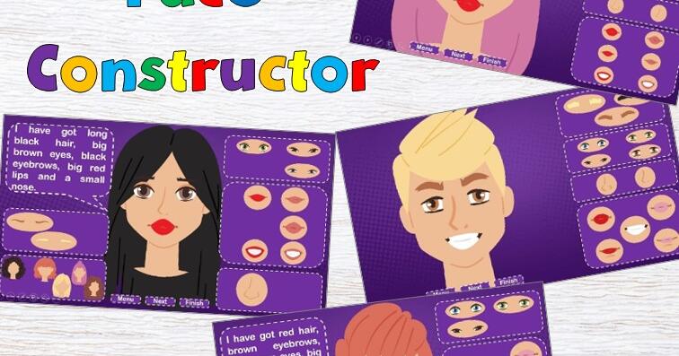 Інтерактивна презентація "Interactive Face Constructor" | . Англійська мова