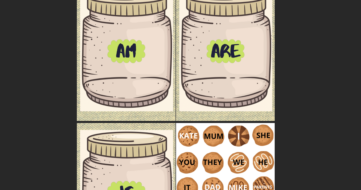 COOKIE JAR | To be| Game | . Англійська мова