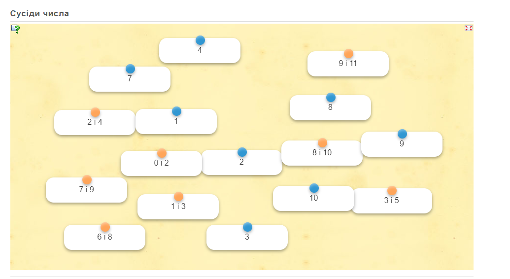 Інтерективна гра Знайди пару Сусіди числа Інтерактивні матеріали НУШ