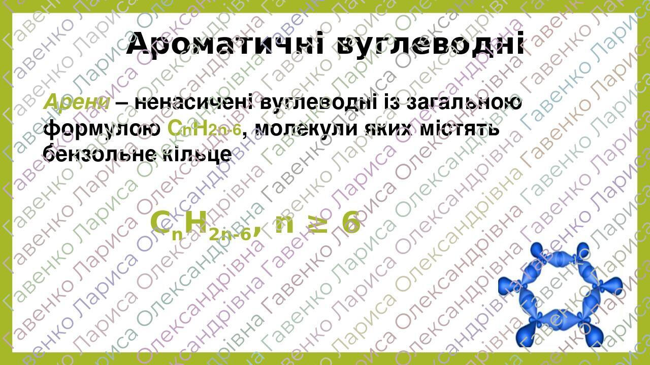 Презентація Арени Будова молекули бензену Презентація Хімія