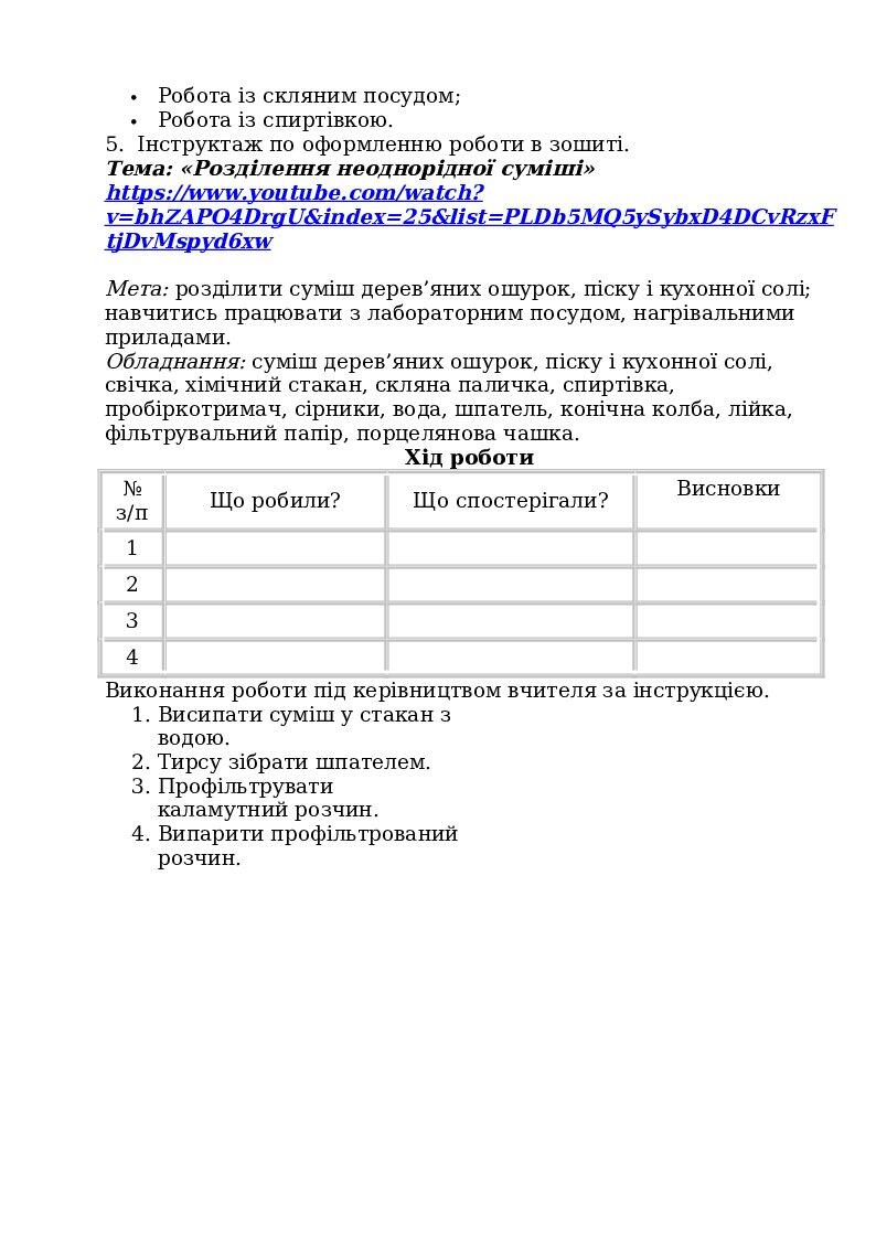 Конспекти уроків хімії 7 клас Конспект Хімія