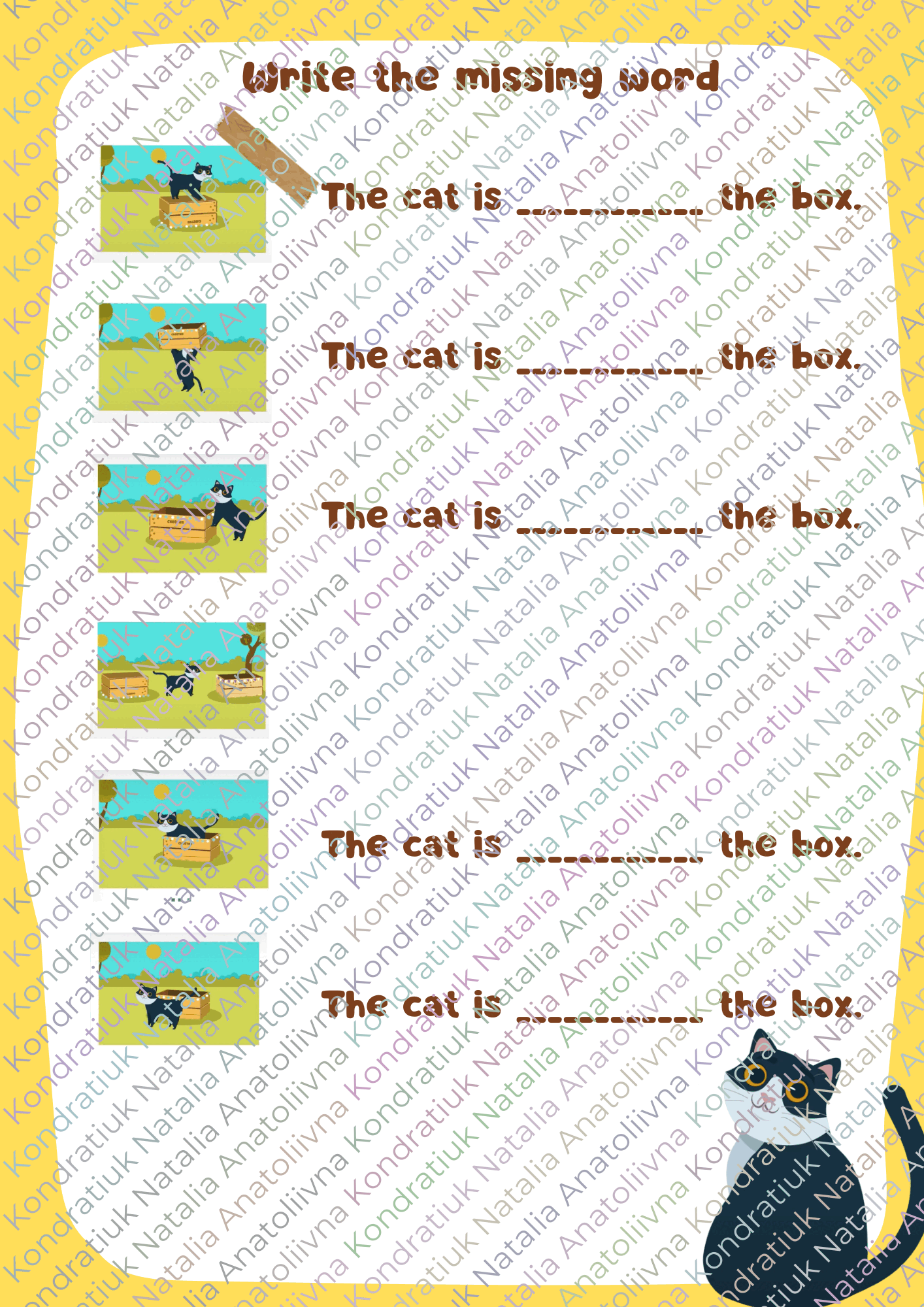 Prepositions of place ( in, in front of, next to, under, on, between ...