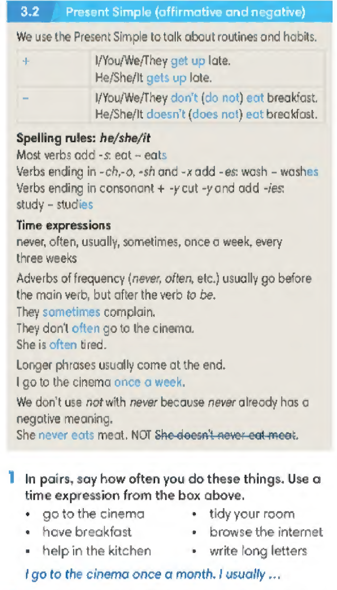 Grammar. Present Simple (affirmative and negative) | Урок на 6 завдань ...