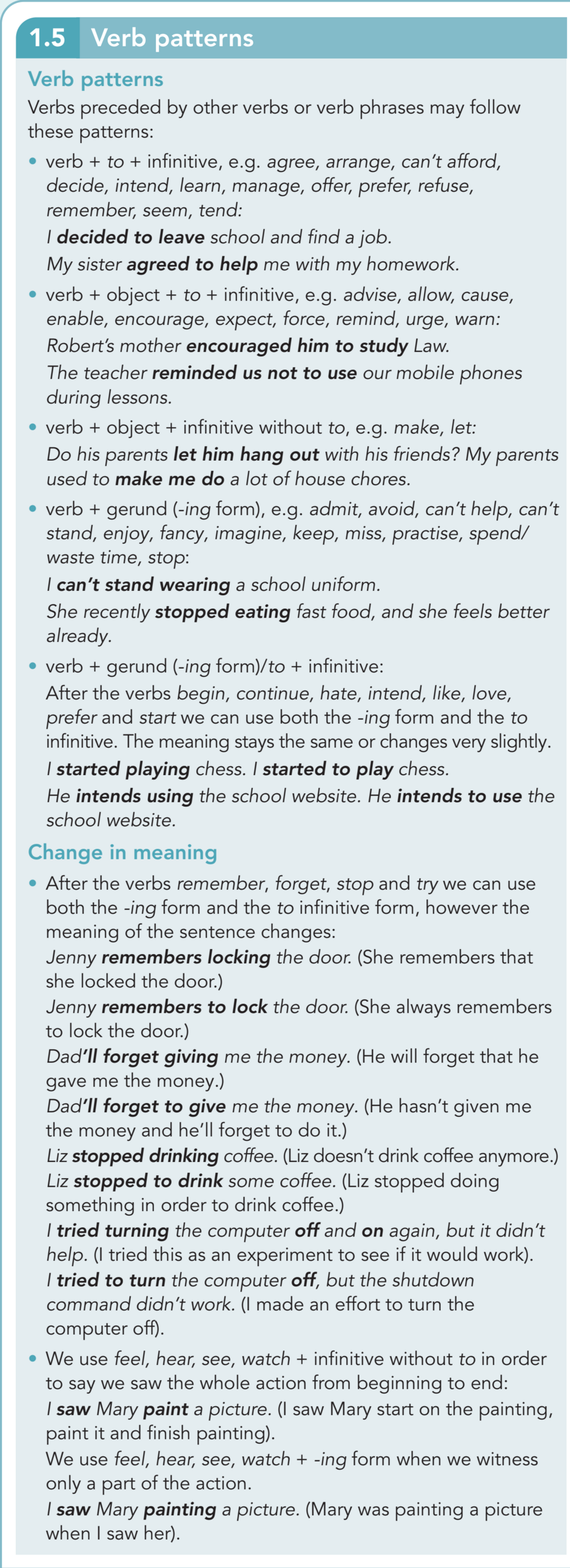 Grammar. Verb Patterns. | Урок на 4 завдання. Англійська мова