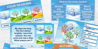 Інтерактивна презентація "Interactive Seasons and Months Games ...