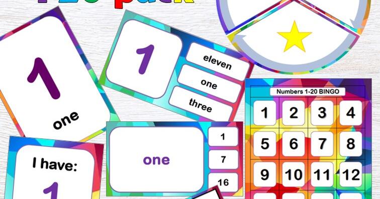 Набір ігор "Numbers 1 - 20 Pack" | Інші методичні матеріали. Англійська ...