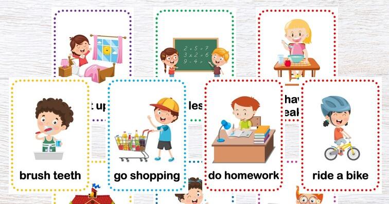 Картки "Daily Routines Flashcards" | Інші методичні матеріали ...