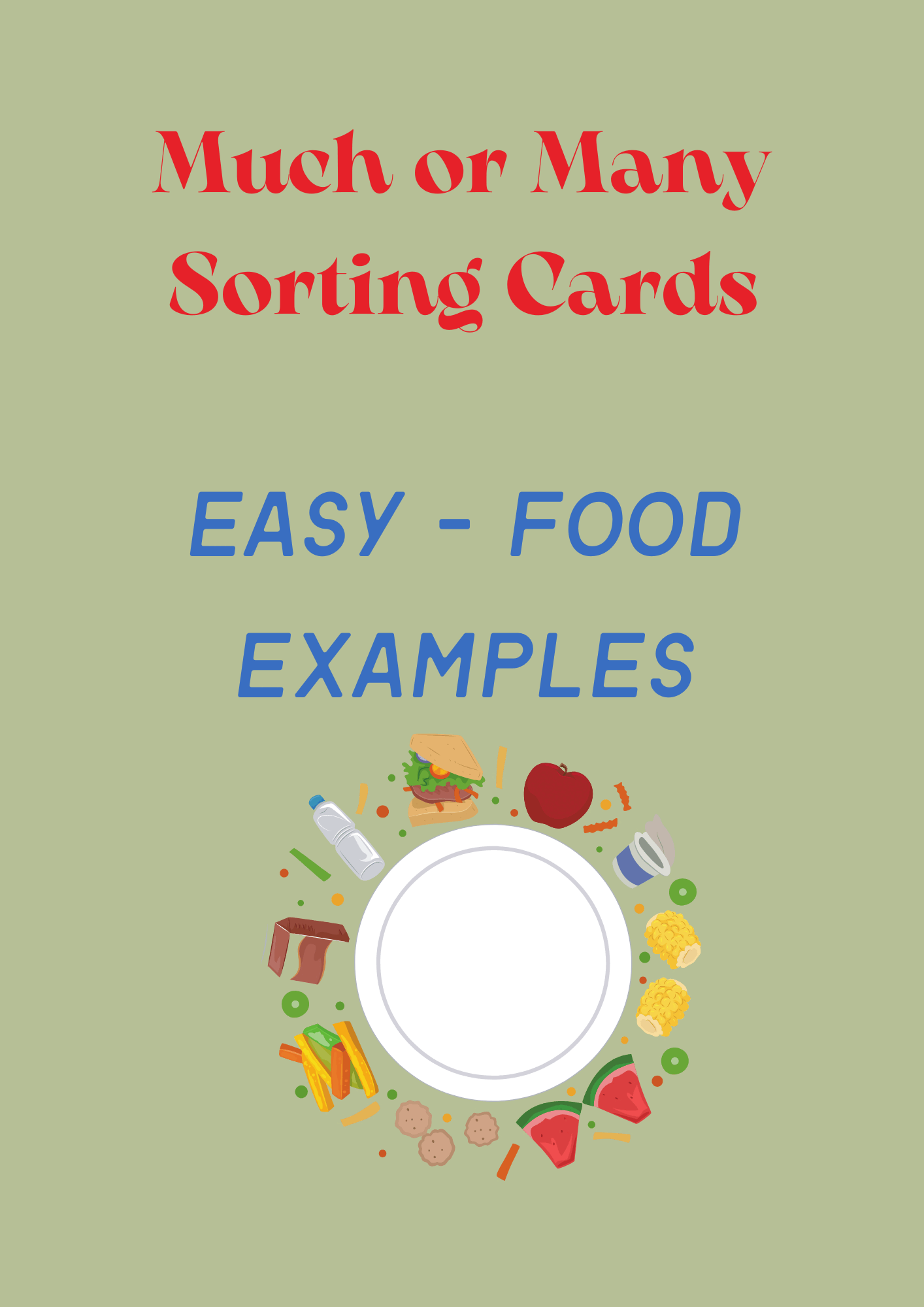 Sorting Cards ''many'' ''much'' | Інші методичні матеріали. Англійська мова