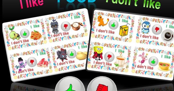 Speaking cards" I like " тема "Food" | Ілюстрації. Англійська мова