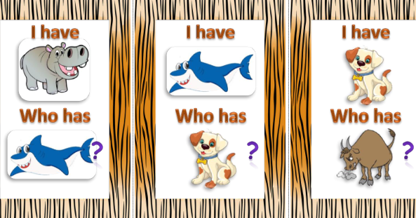 Гра "I have... Who has...?" на тему "Тварини" | . Англійська мова