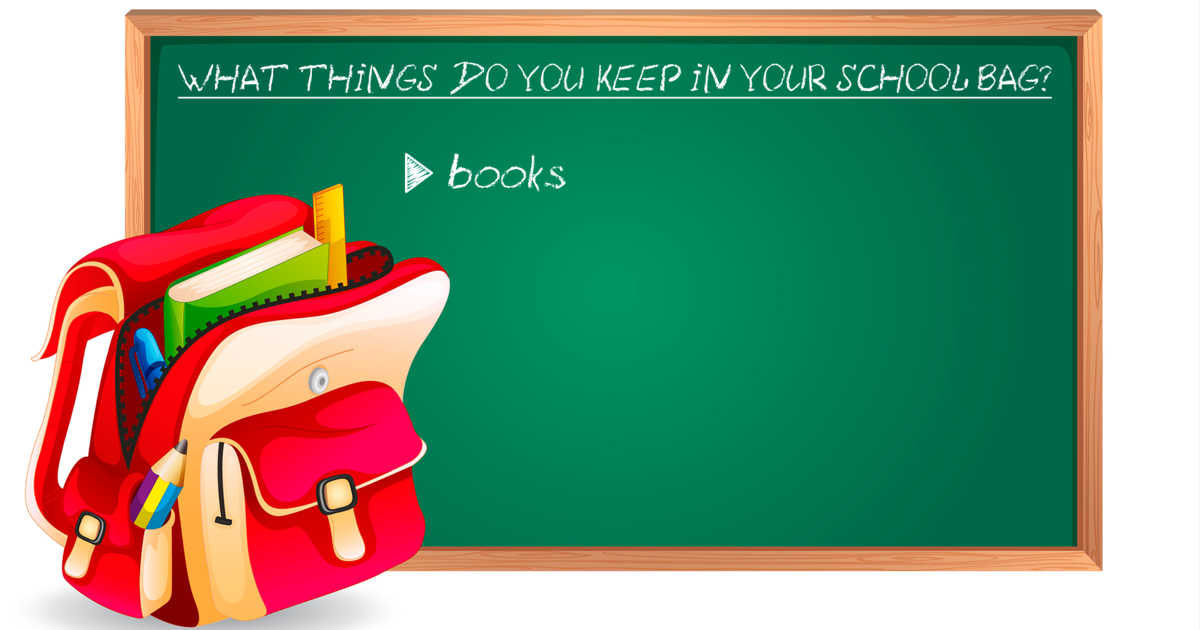 [НУШ] Шаблон JAMBOARD, вправа "Things in My School Bag" (Unit 4 ...