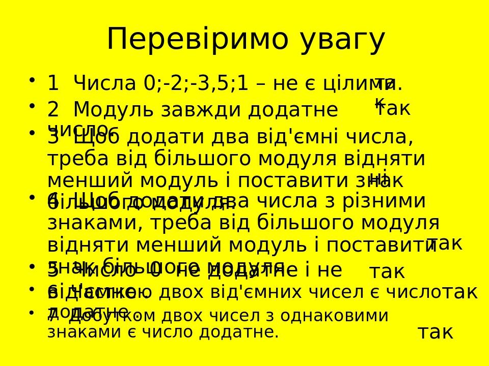 Дії з раціональними числами 6 клас математика Презентація Математика