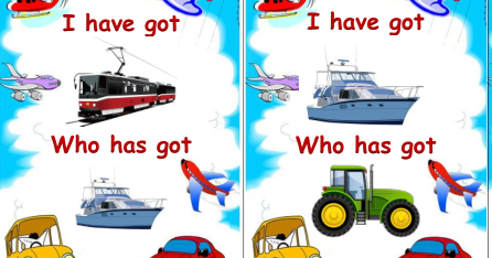 Гра "I have... Who has...?" на тему "Транспорт" | Інтерактивні ...
