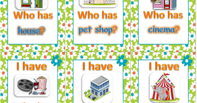 Гра "I have... Who has...?" на тему "Місто" | Інтерактивні матеріали ...