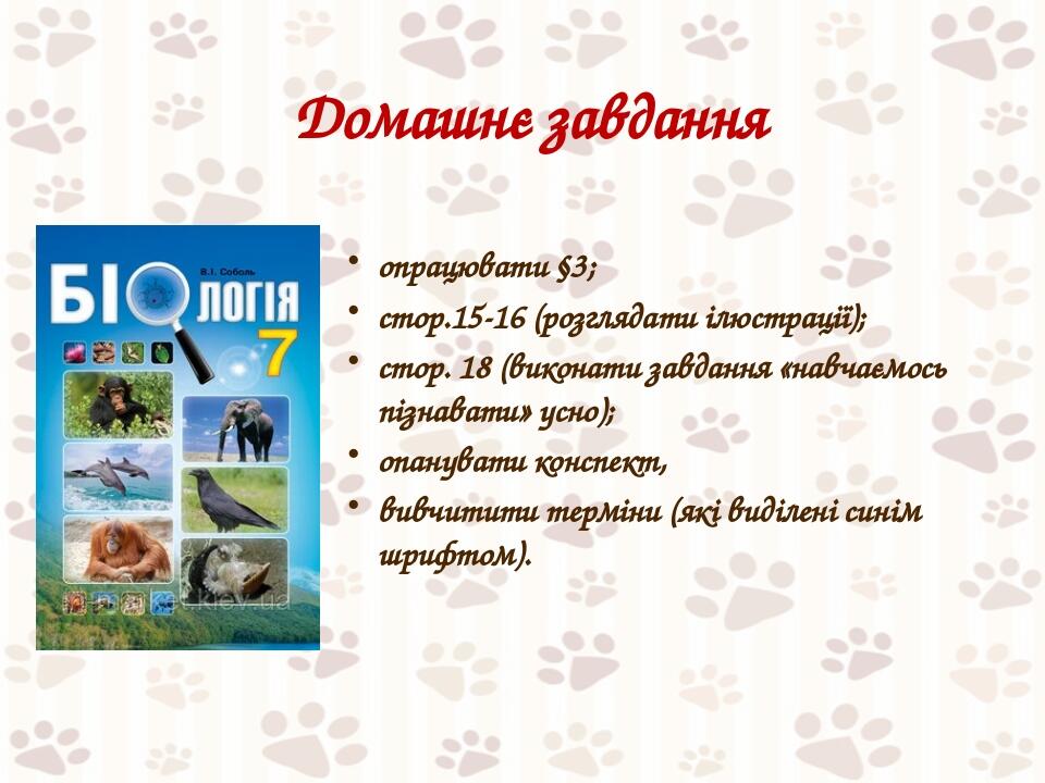 Презентація до уроку Тканини тварин Презентація Біологія