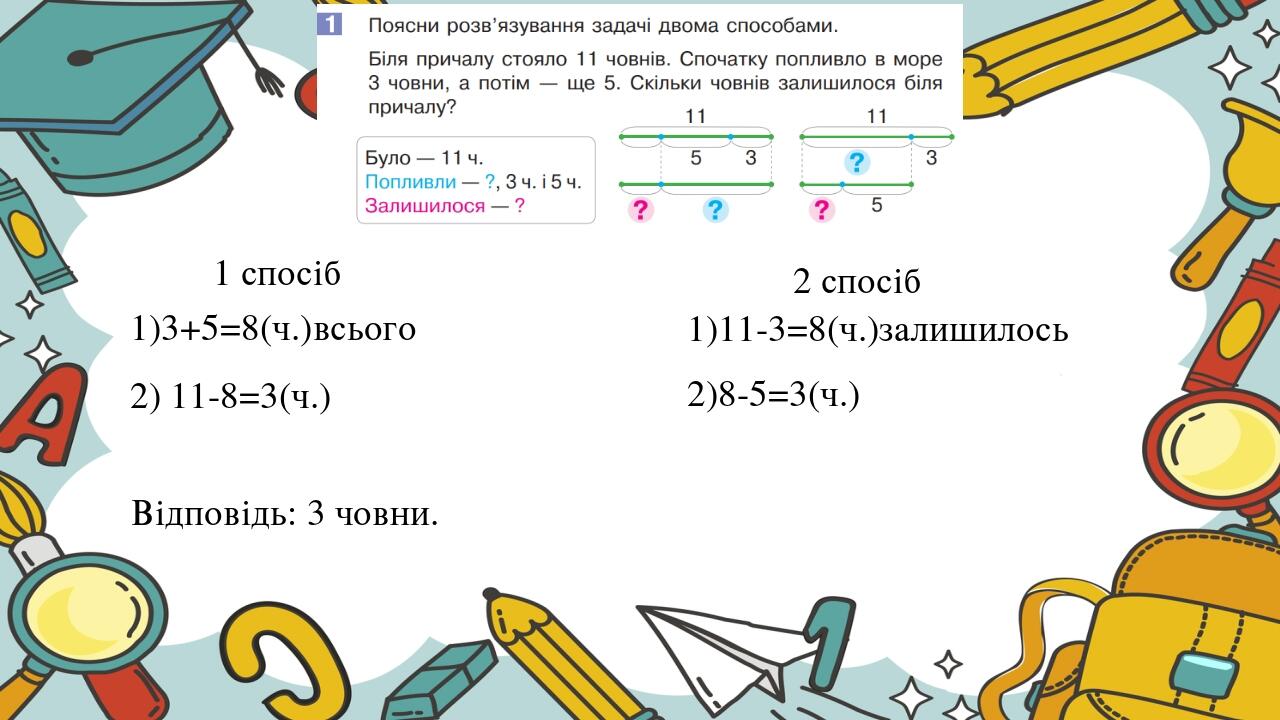 Презентація з математики для 2 класу Досліджуємо задачі які містять