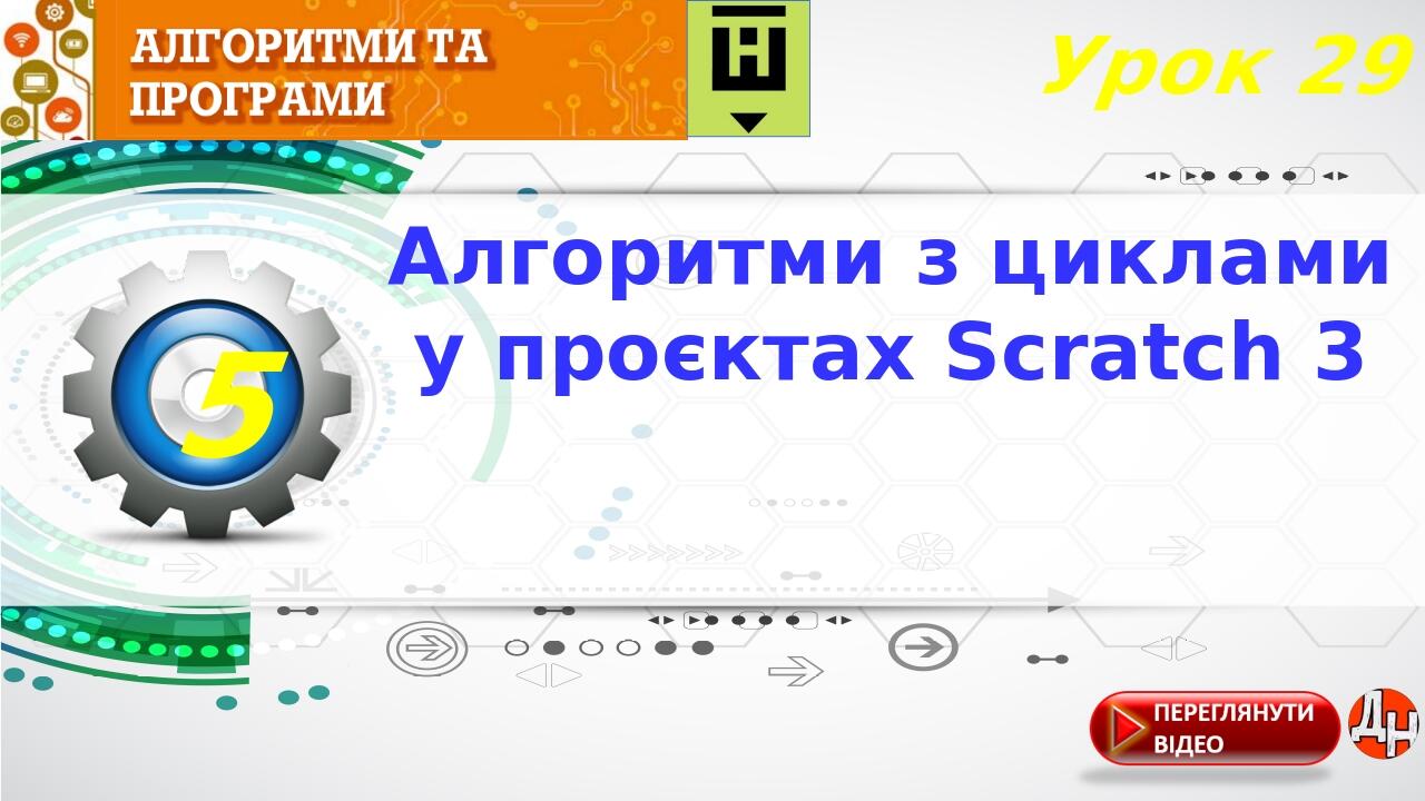 Урок 29 Алгоритми з циклами у проєктах Scratch 3 Відеоурок Інформатика
