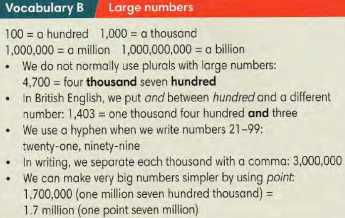 5.1 Large numbers | Урок на 2 завдання. Англійська мова
