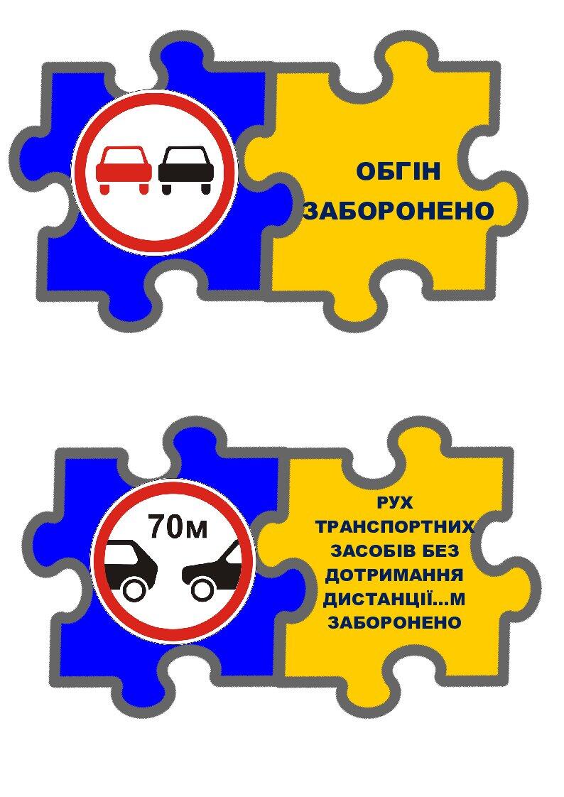 Пазли " Дорожні знаки" (Гра) | Конспект. Початкова освіта