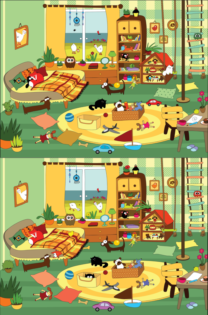 Тест на уважність Знайди 40 відмінностей за 5 ть хвилин