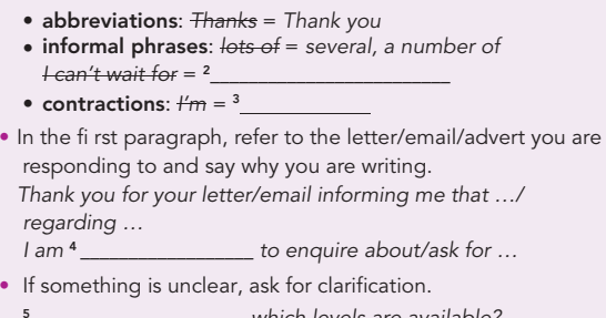 4.7 A formal email asking for information and clarification | Урок на 2 ...