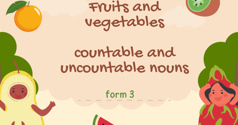 Fruits and vegetables. Countable / uncountable nouns (a/an, some) Овочі ...