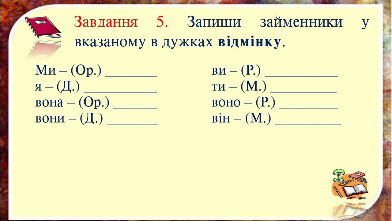 Закріплення і застосування знань про займенник 4 клас Презентація
