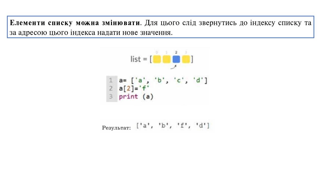Дії над списками у мові програмування Python 9 клас (новий підручник 2022) | Презентація ...