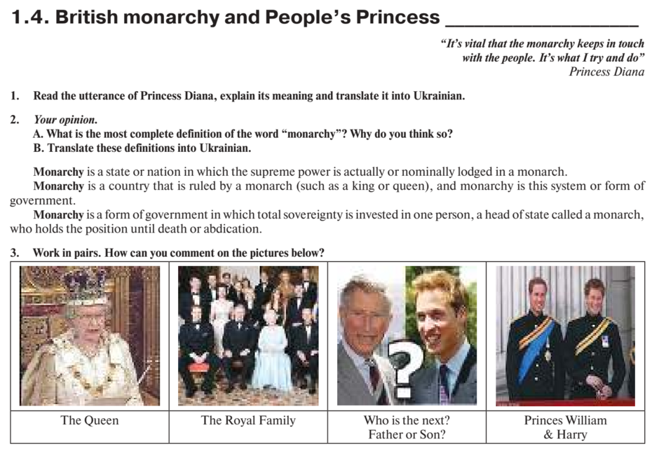 British Monarchy and People`s Princess. Modern Royal Family. | Урок на ...