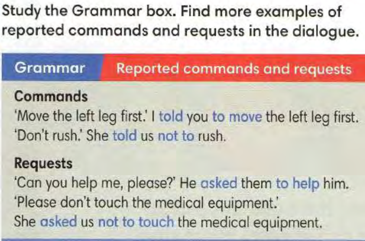 6.4 Reported commands ans requests | Урок на 1 завдання. Англійська мова