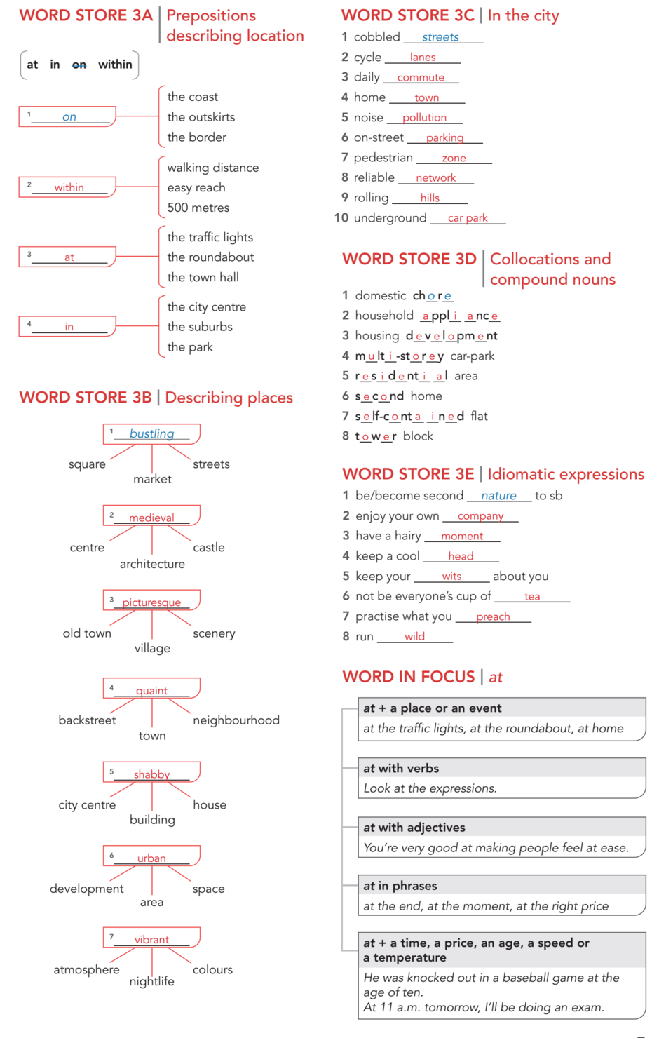 Living Spaces. Vocabulary: landscape features, prepositions describing ...