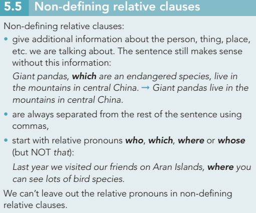 5.5 Non-defining relative clauses | Тест на 9 запитань. Англійська мова