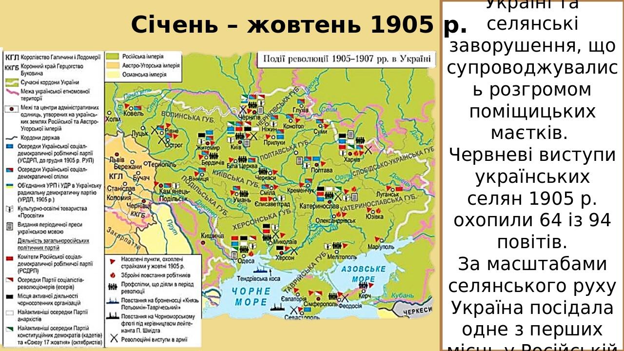 Презентація на тему: "Російська революція 1905 – 1907 рр. на території України." | Презентація ...