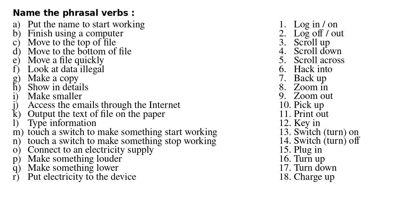 Form 10 "Computers. Phrasal Verbs" | Презентація. Англійська мова