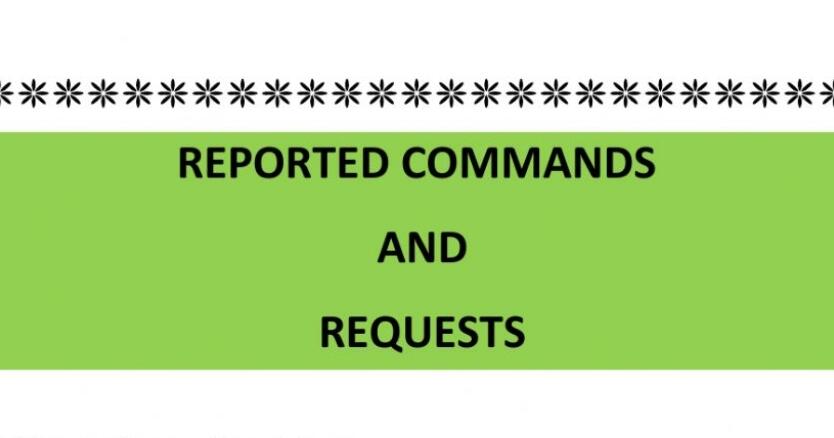 Reported commands and requests | Тест на 15 запитань. Англійська мова