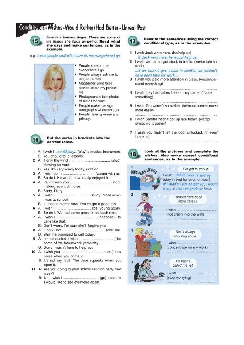 Conditionals-wishes-would rather/had better-unreal past урок 5 ...