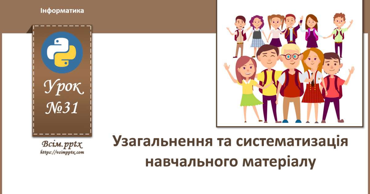 І7 Підсумковий тест з теми Алгоритми і програми Тест на 40 запитань Інформатика