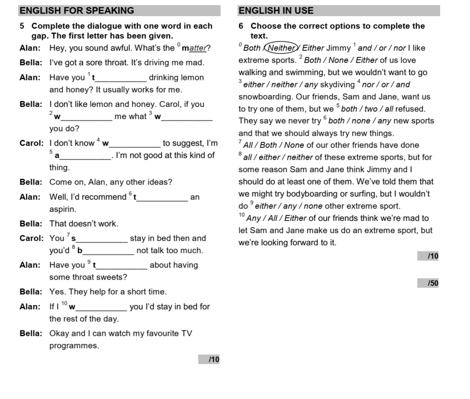 Unit 6 Test Урок на 1 завдання Англійська мова