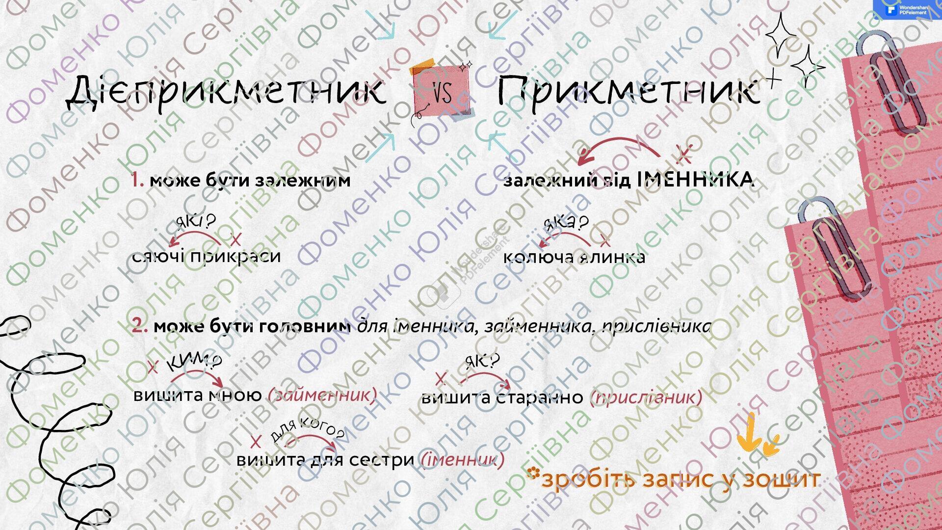 Інтерактивна презентація Дієприкметник 7 клас Презентація Українська мова