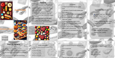 "Sweet and savoury food" worksheet | Інші методичні матеріали ...
