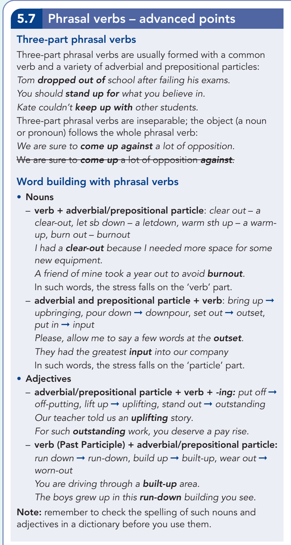 Unit 5. Use of English. Phrasal verbs - advanced points. | Урок на 9 ...