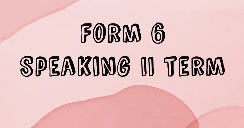 Form6. Speaking. Контроль мовлення II семестр | Тест на 12 запитань ...