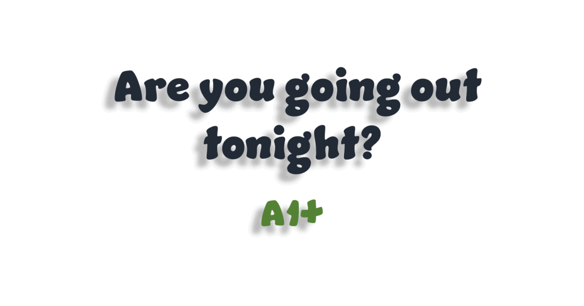 Are you going out tonight? - A1+ | Тест на 10 запитань. Англійська мова