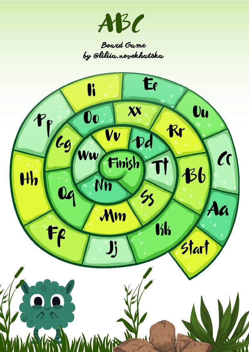 Інтерактивна гра "ABC. Board Game" | Інтерактивні матеріали. Англійська ...