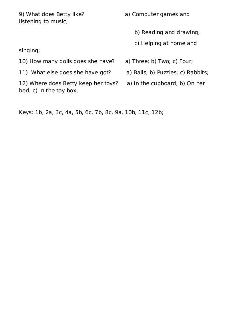 Контроль навичок аудіювання 5 клас НУШ Інші методичні матеріали Англійська мова