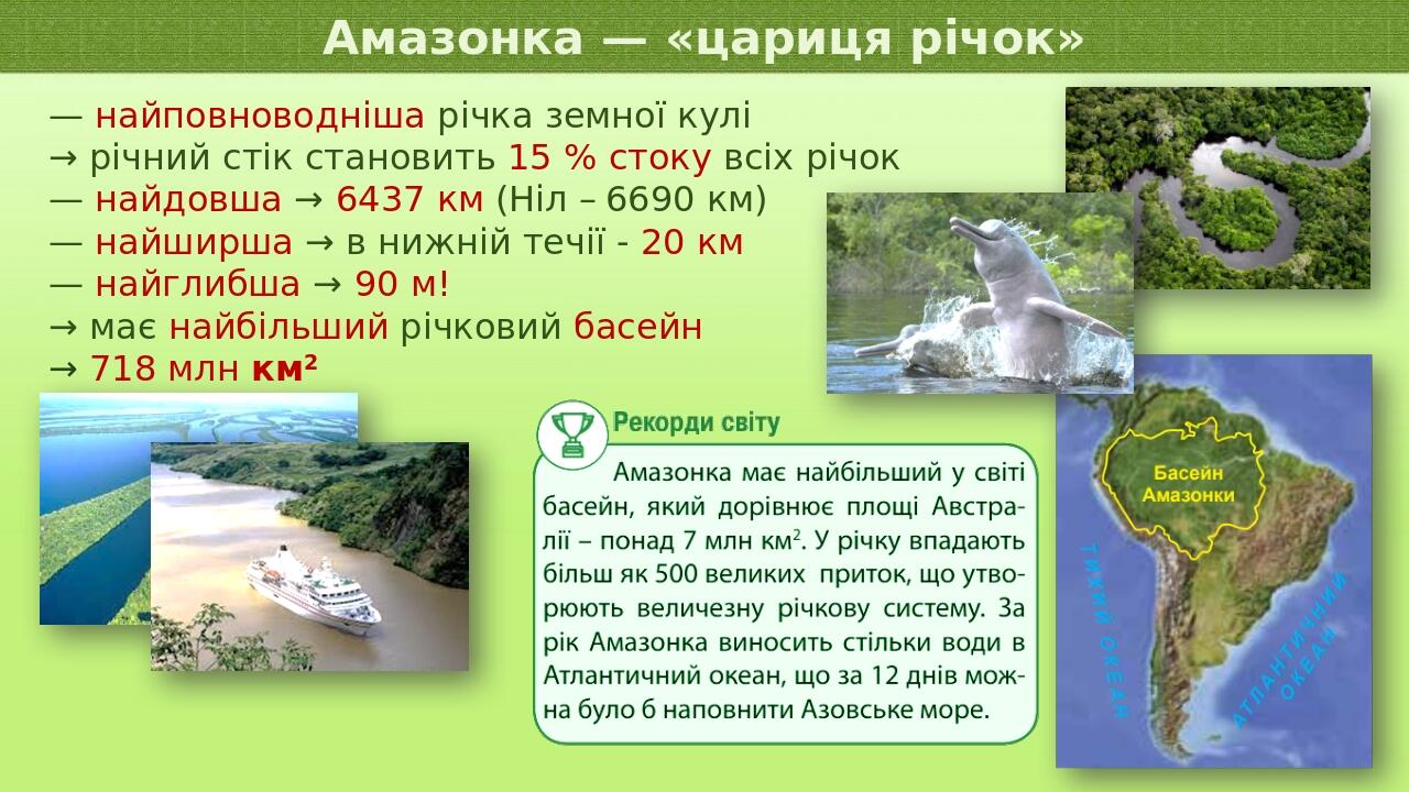 Презентація з географії 7 клас Південна Америка Води суходолу Презентація Географія